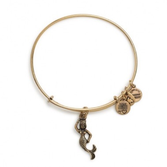 Alex and Ani | Jewelry | Alex Ani Mermaid Charm Rafaelian Gold Bangle | Poshmark